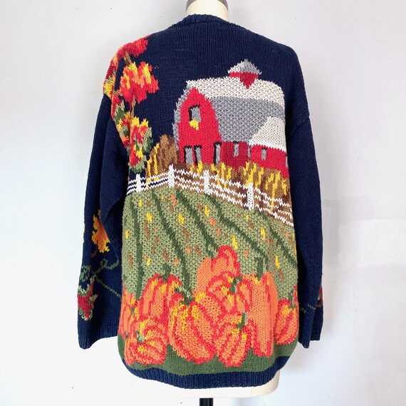 1990s TEDDY BEAR Cotton Sweater Cute Cottage Core Med… - Gem