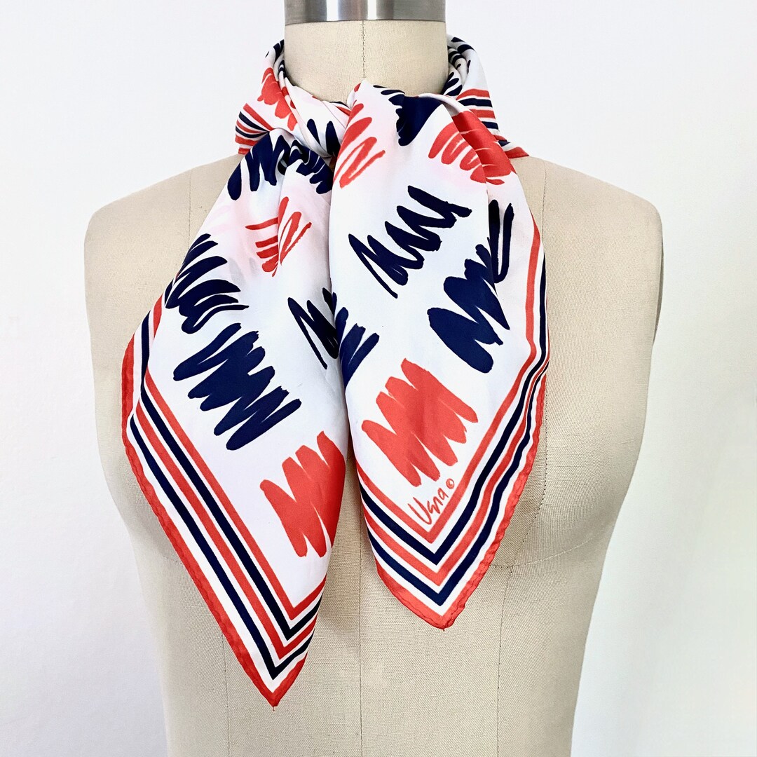 1970 Vera Neumann Graphic Original Scarf Vera Scarf Vintage Silk Blend ...