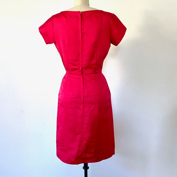 1960s Red CHA CHA Dress Wiggle Cocktail Miss Brooks D… - Gem