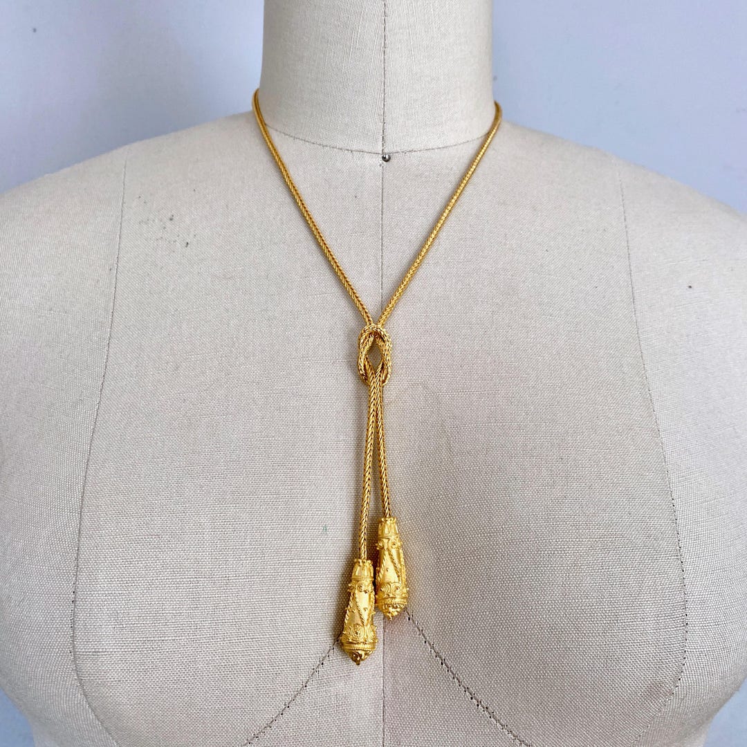 1993 Etruscan Revival Lariat Cleopatra Necklace Metropolitan Museum Art ...