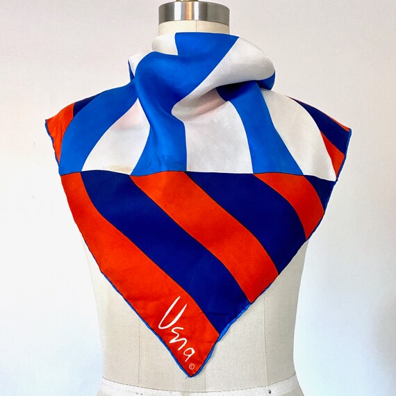 1970 Vera Neumann Graphic Original Scarf Vera Scarf V… - Gem