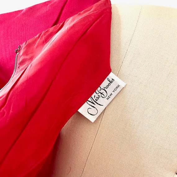 1960s Red CHA CHA Dress Wiggle Cocktail Miss Brooks D… - Gem
