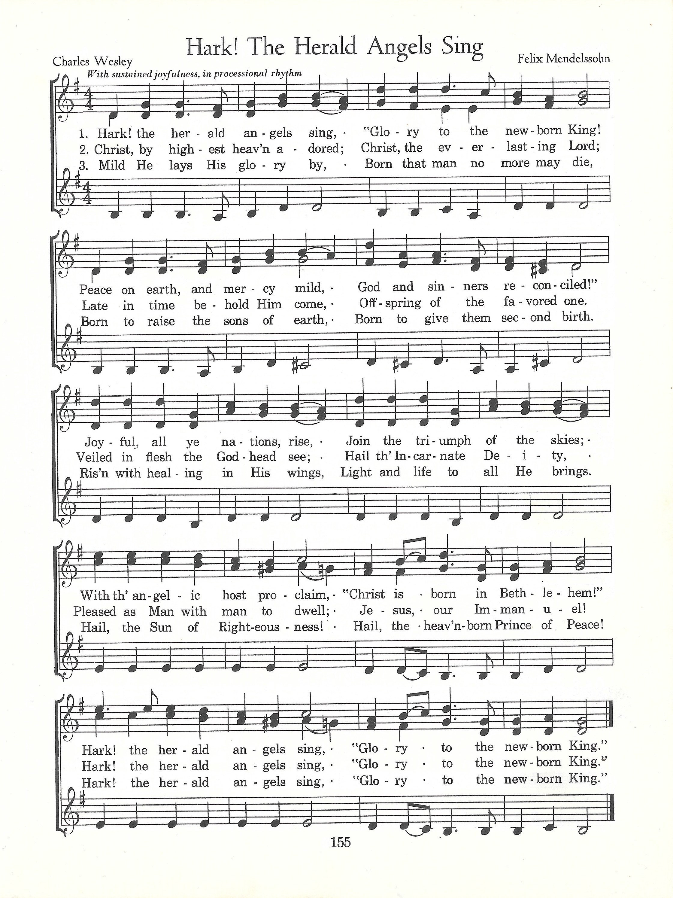 Instant Download, Hark! Herald Angels Sing Printable Christmas Hymn ...