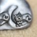 Cute Pewter Cat Pin With Inset Removable Kitten Earrings Set - Etsy