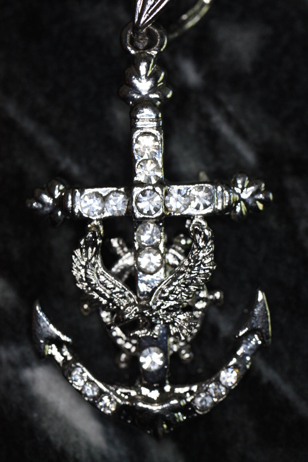 Fancy Pendant Anchor and Eagle Design With Mariner Cross W Silver ...