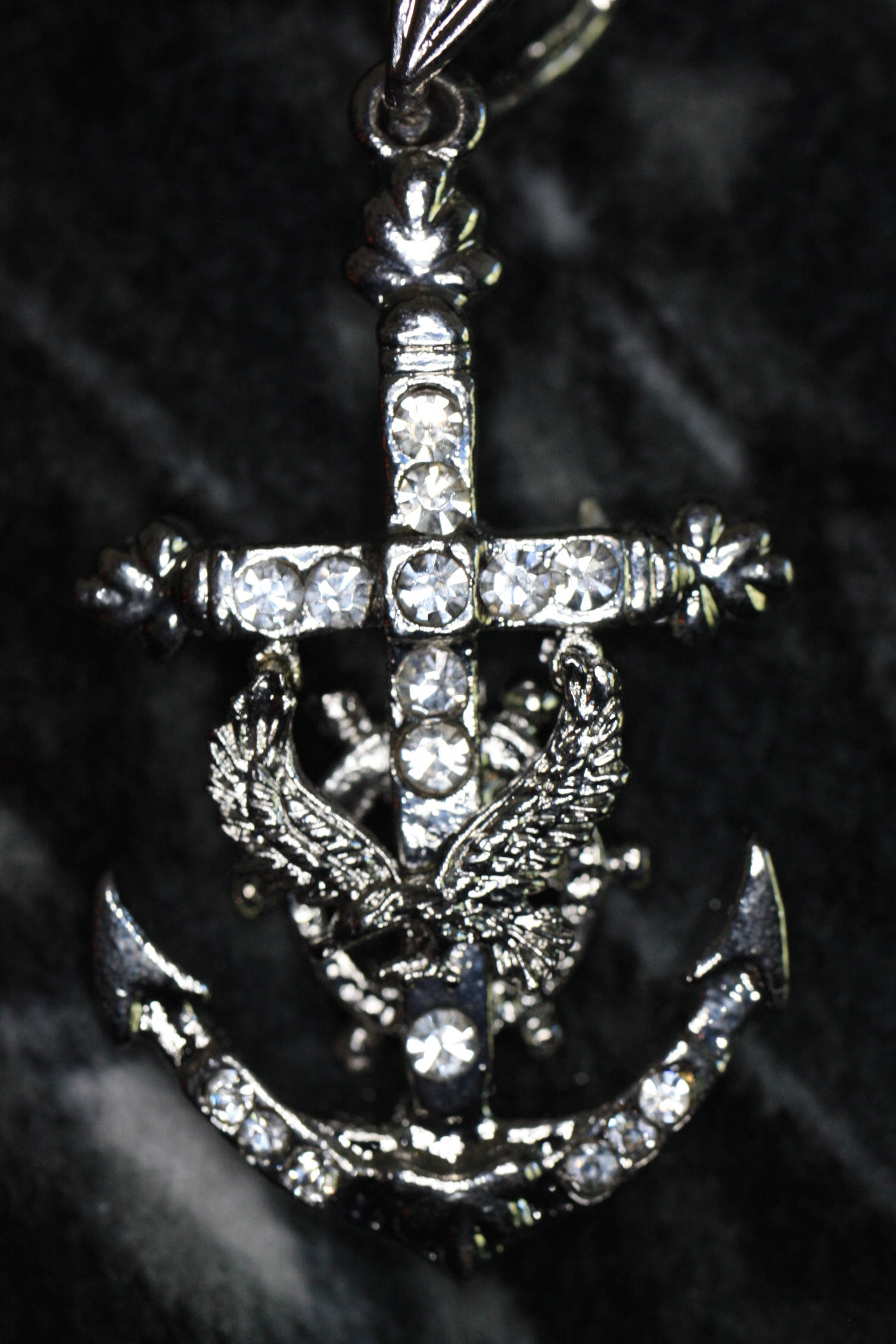 Fancy Pendant Anchor and Eagle Design With Mariner Cross W Silver ...