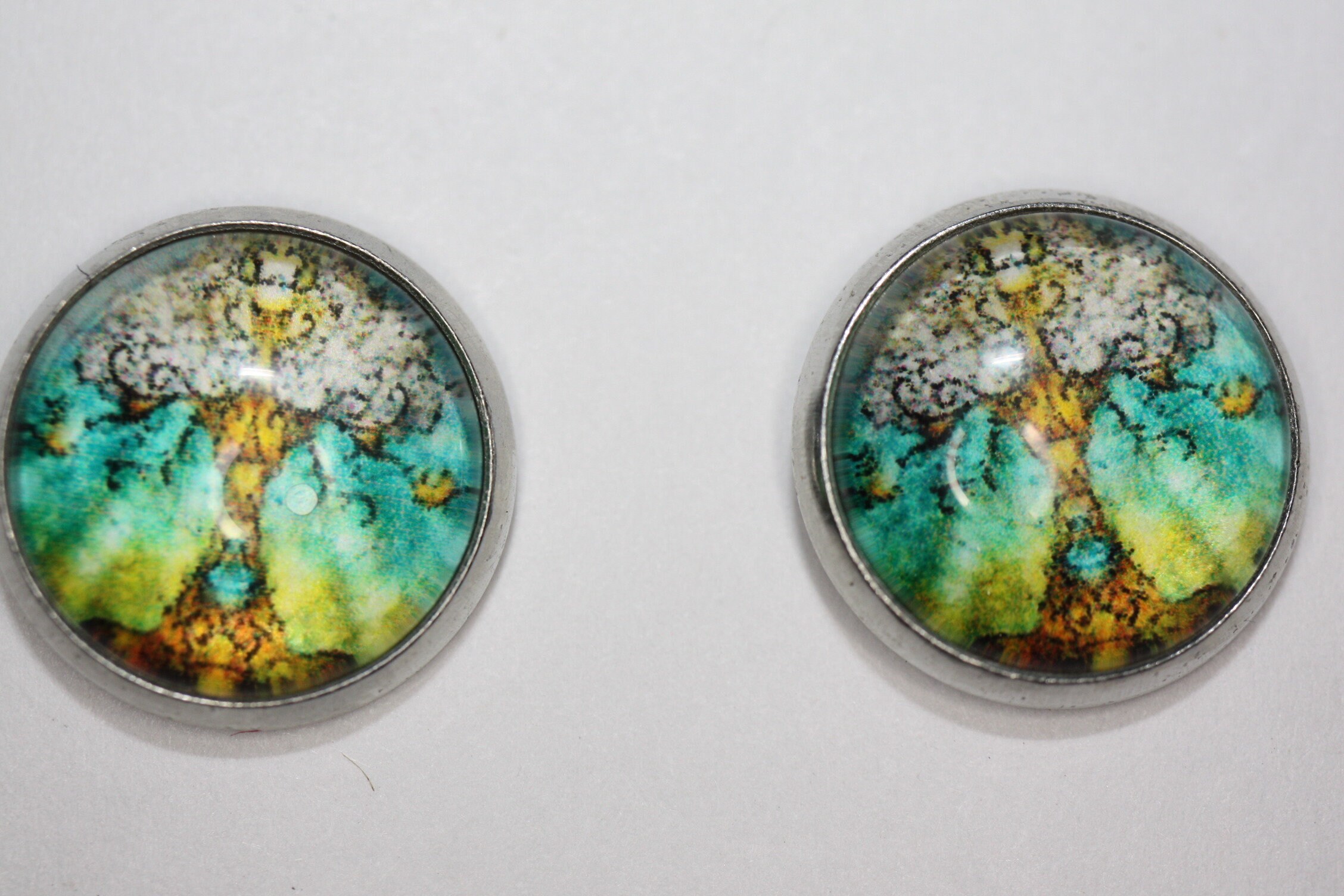 Spiritual Tree/ Tree of Knowledge /world Tree/glass Stud Cabochon ...