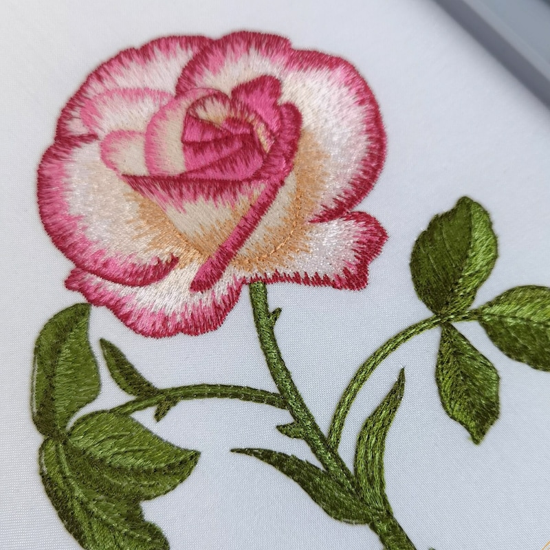 Rose Embroidery Pattern - Etsy
