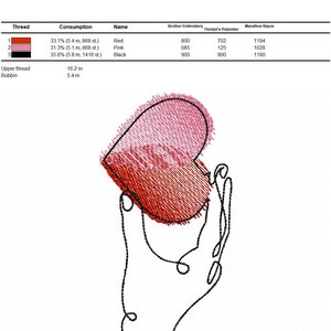 Heart in Hand Machine Embroidery Design. - Etsy
