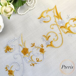 Capital Letter A Floral Antique Vintage Wedding Fancy Vine Monogram ...