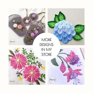 Thistle Flower Fluffy Fringed Thread Velvet Machine Embroidery Design ...