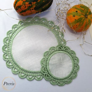 Crochet Lace Coaster ITH Machine Embroidery Designs: Cocktail Napkin ...