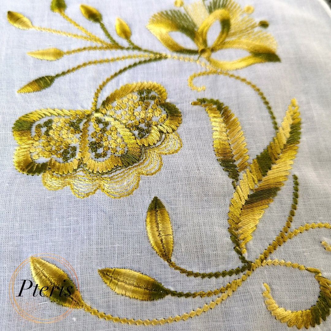 Flower Machine Embroidery Design Victorian Flower Digital - Etsy