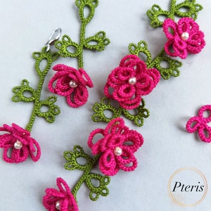 Tatting Roses Machine Embroidery Design Set - Jewelry Earrings ...