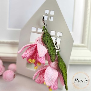 Fuchsia Machine Embroidery Design Set 3D Flower for Making Earrings ...