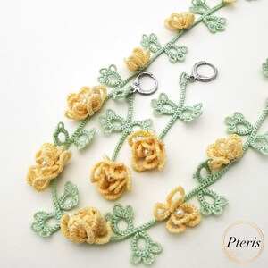 Tatting Roses Machine Embroidery Design Set - Jewelry Earrings ...