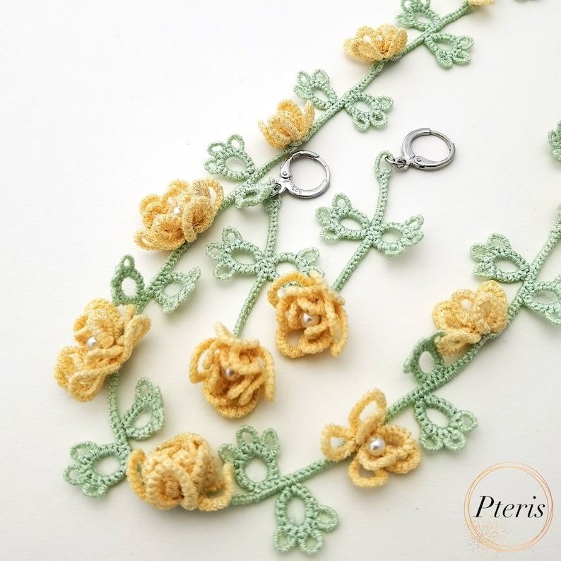 Machine Embroidery Design Set Tatting Style Roses - Jewelry Earrings ...