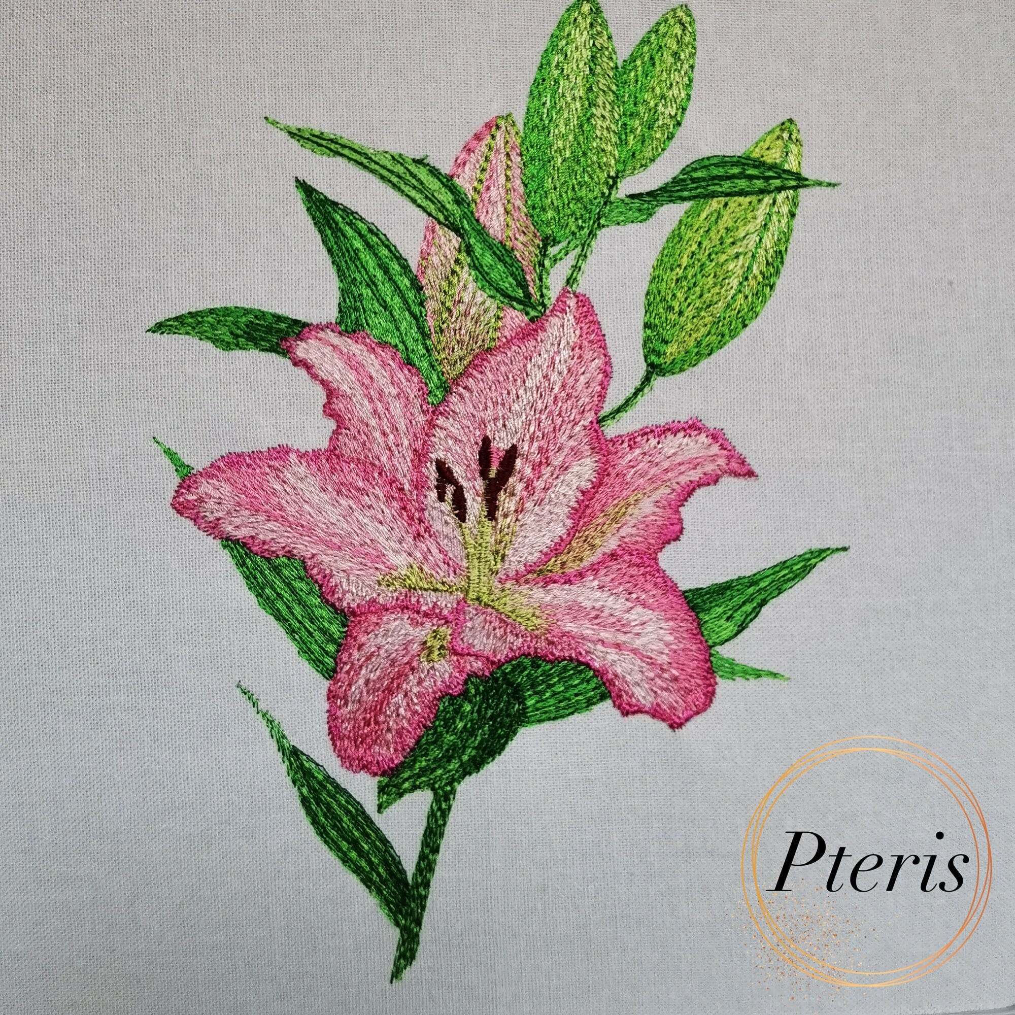 Lily Machine Embroidery Design: Spring Floral Pattern (digital Download ...