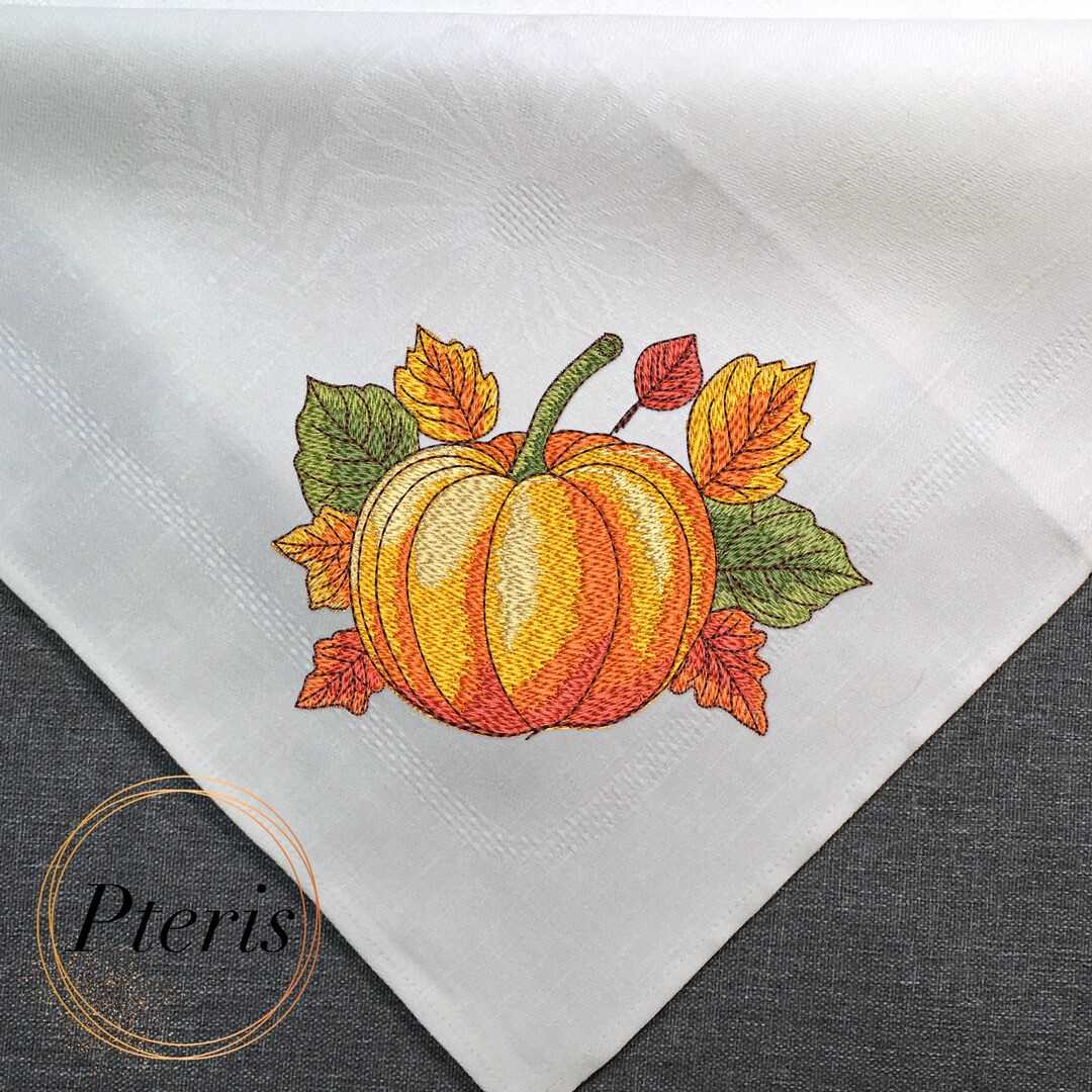 Pumpkin Machine Embroidery Design for Halloween Home Decor & Apparel ...
