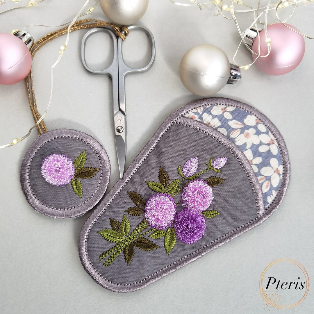 Roses Scissor Case Machine Embroidery Design: Fluffy Fringe ITH (4x4 ...