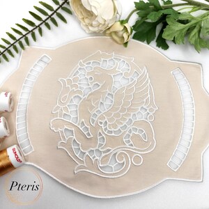 Gryphon Cutwork Doily Machine Embroidery Design in 2 Sizes for Hoop ...