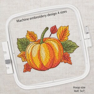 Pumpkin Machine Embroidery Design: Fall Decor Art (digital Download) - Etsy