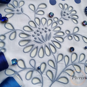 Cutwork Flowers Machine Embroidery Design Vintage Victorian Richelieu ...