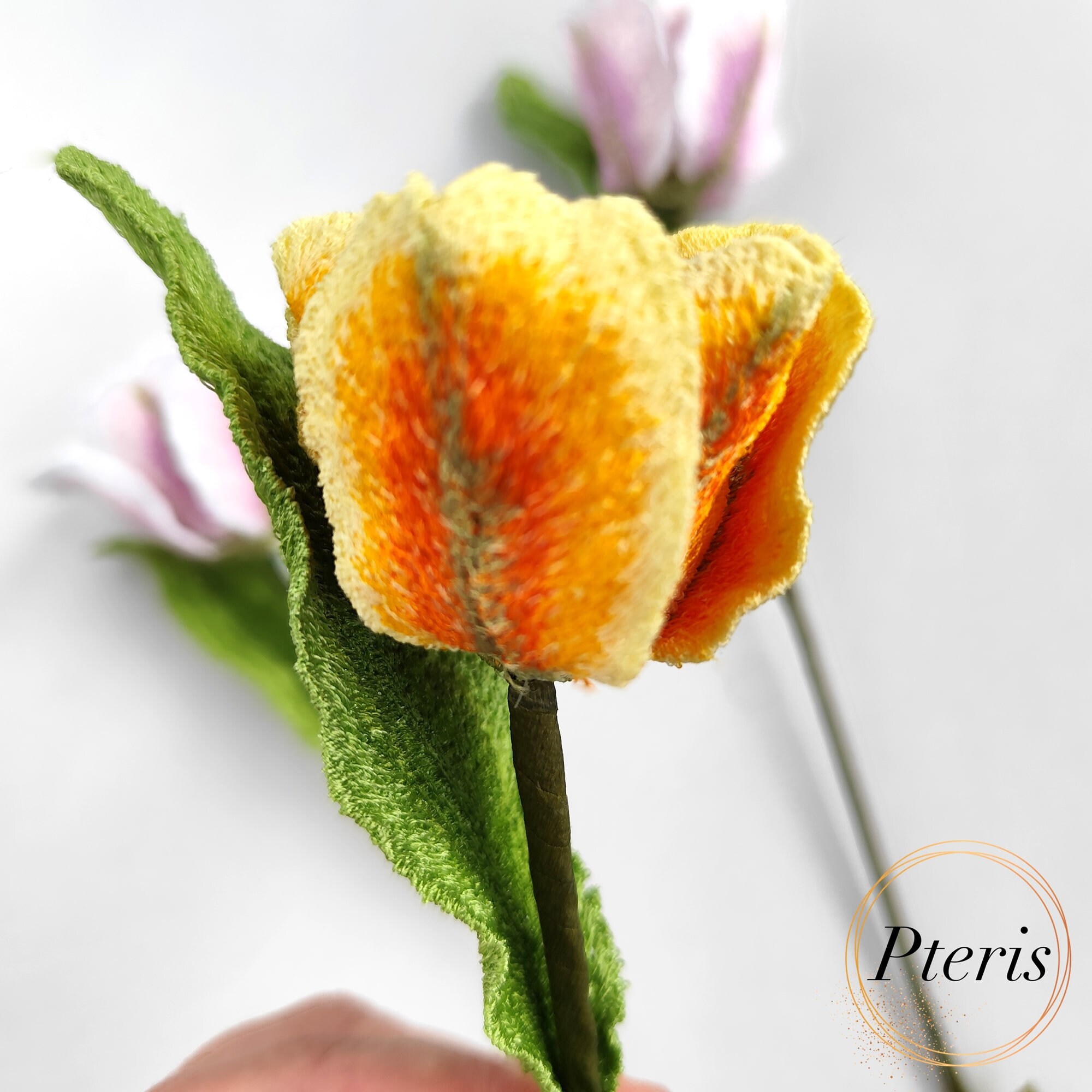 3D Tulip Machine Embroidery Design: FSL Flower, 4x4 5x5 Hoop (digital ...