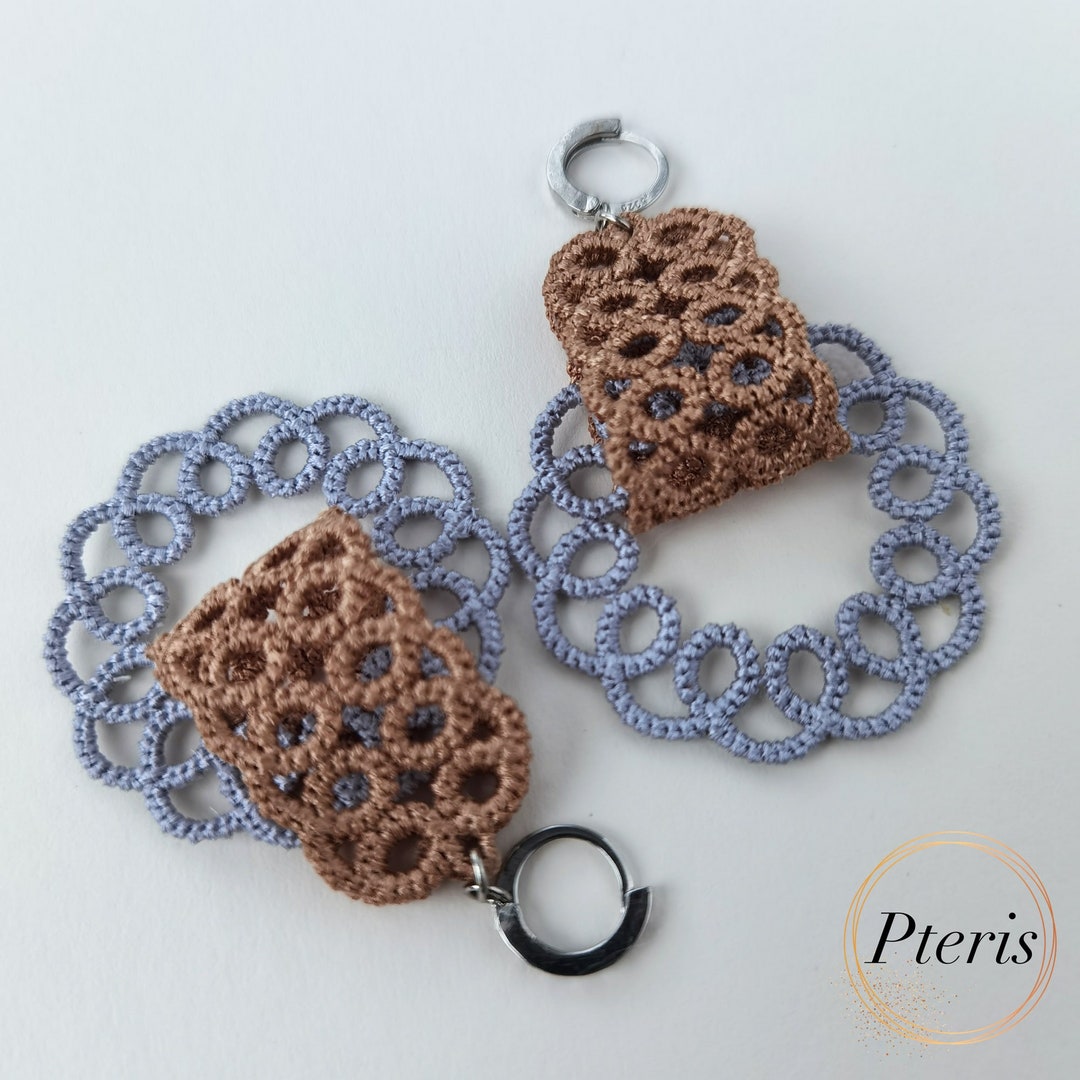 Tatting Earrings Machine Embroidery Design - in the Hoop DIY ...