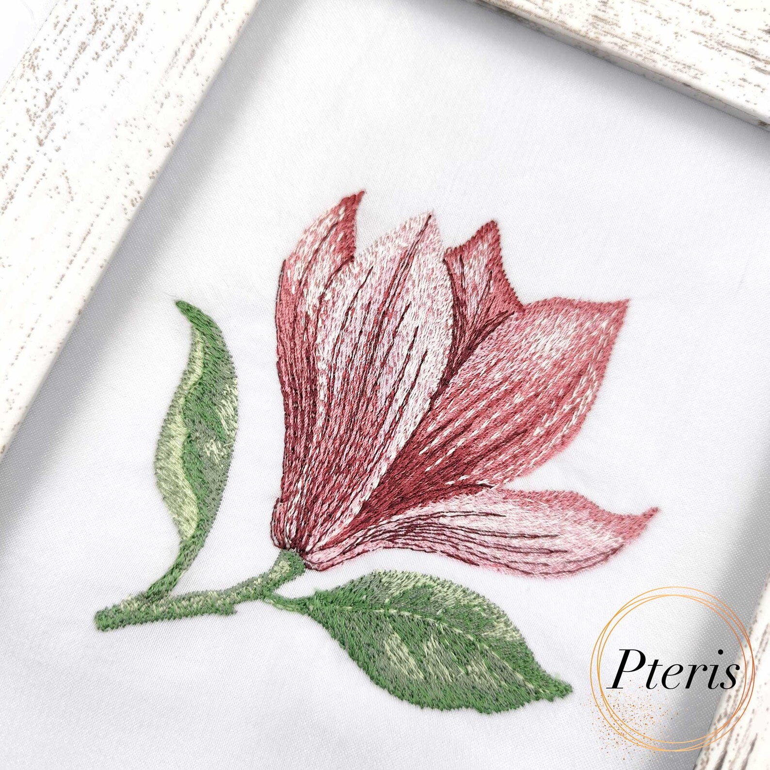 Magnolia Flower Machine Embroidery Design - Floral Pattern for 4x4 and ...