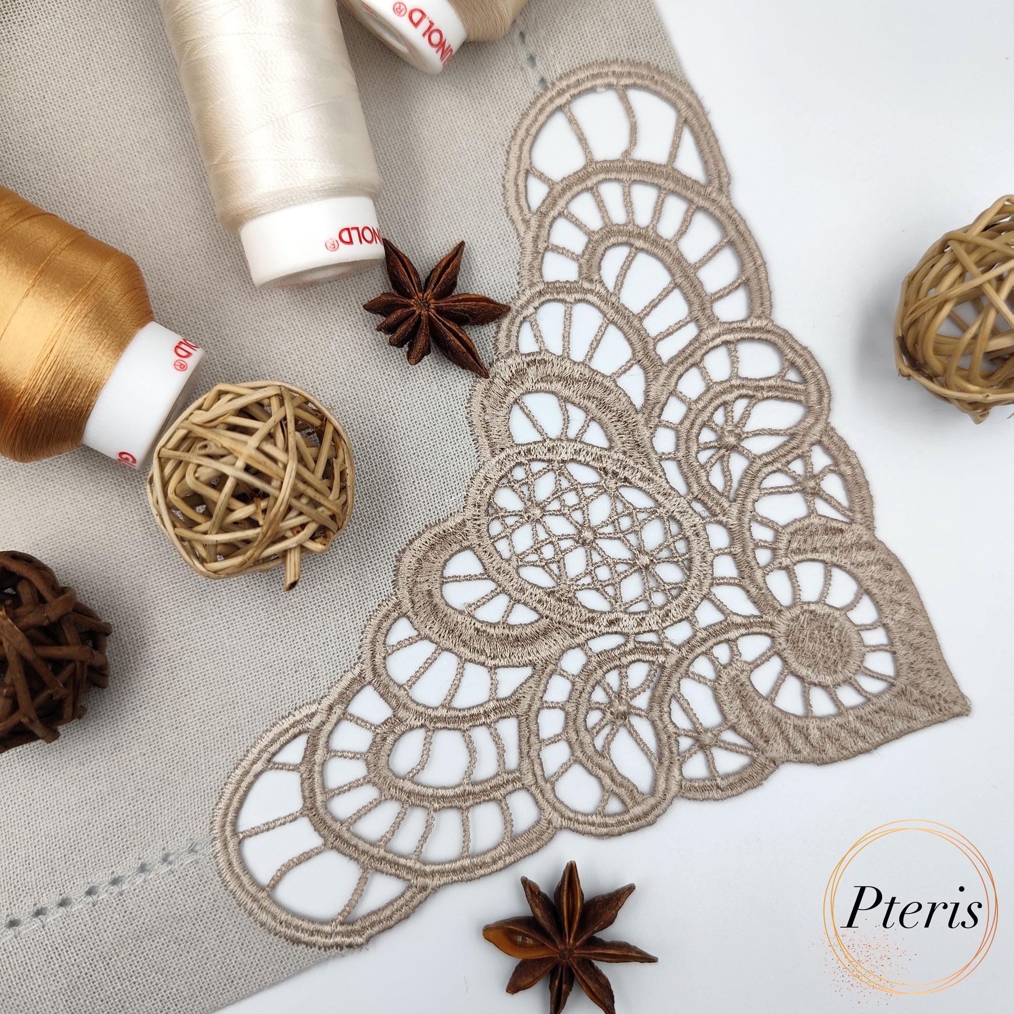 Lace Napkin Corner: Elegant FSL Machine Embroidery Design (5x7 Hoop) - Etsy