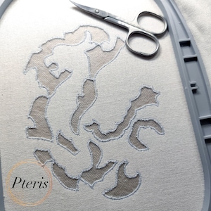 Cutwork Gryphon Machine Embroidery Design Vintage Victorian Richelieu ...