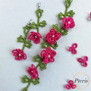 Tatting Roses Machine Embroidery Design Set - Jewelry Earrings ...