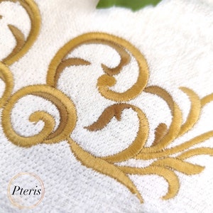 Elegant Border Machine Embroidery Design for Terry Towel - 5 Sizes - Etsy