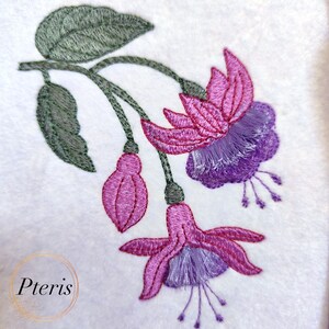 Fuchsia Chenille Machine Embroidery Design File - Fluffy Fringed - 3 ...