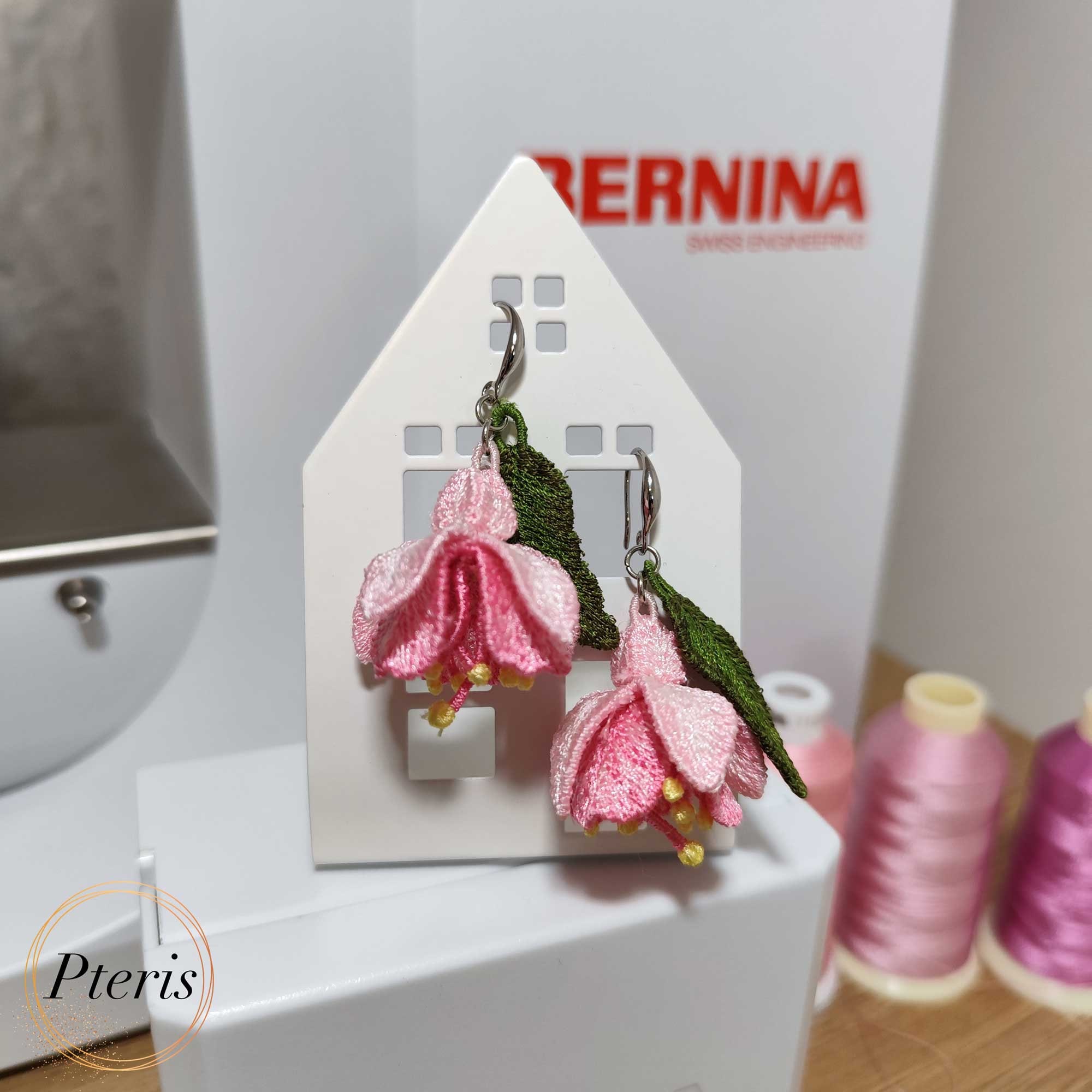 Fuchsia Flower 3D Embroidery Design: Jewelry FSL Motif (4x4 Hoop) - Etsy