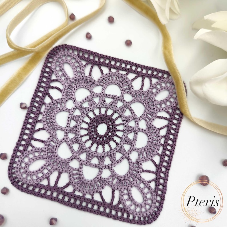 Square Element Crochet Style Machine Embroidery Design 4x4 Hoops | FSL ...