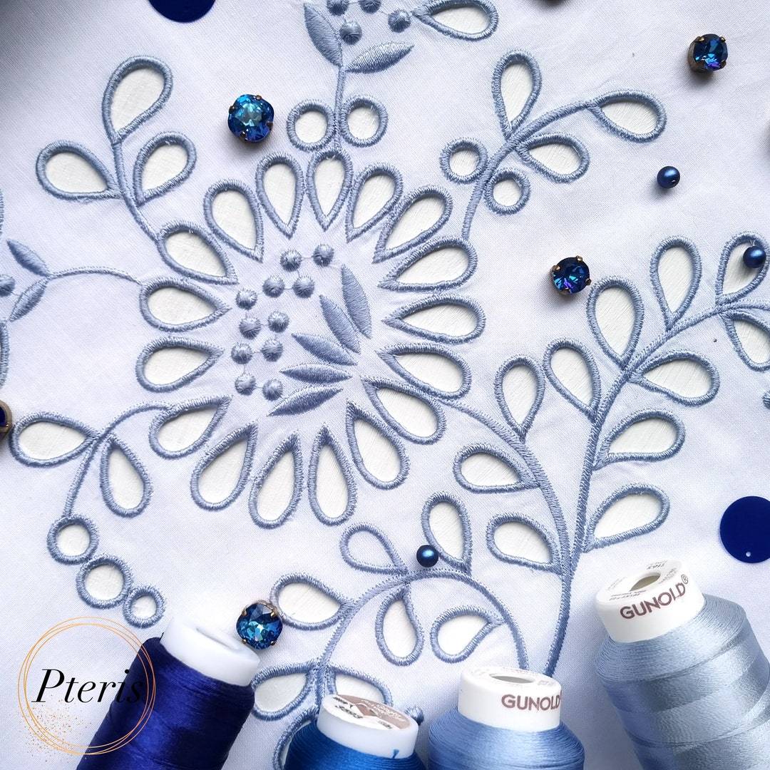 Cutwork Flowers Machine Embroidery Design Vintage Victorian Richelieu ...