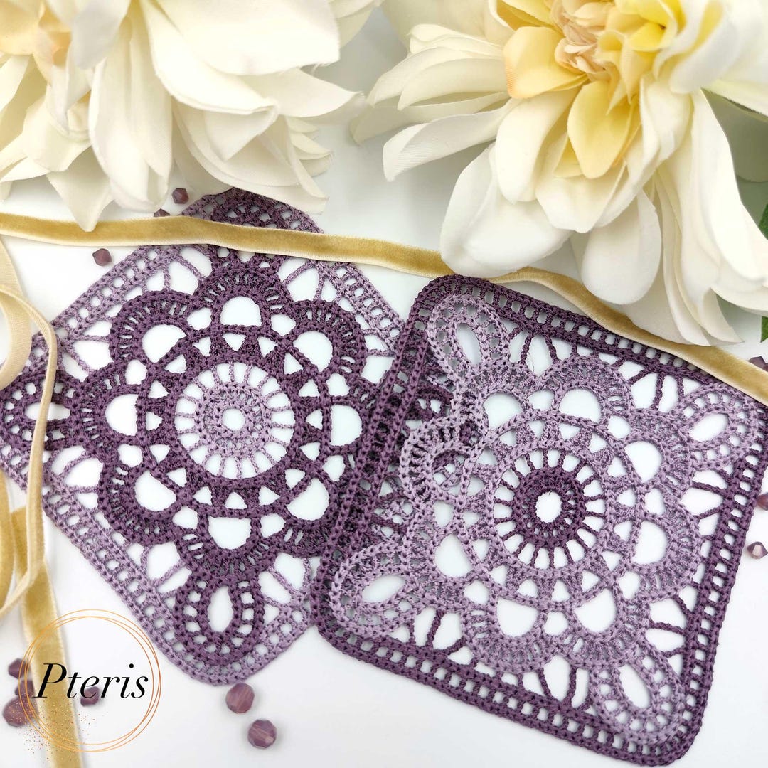 Square Element Crochet Style Machine Embroidery Design 4x4 Hoops | FSL ...