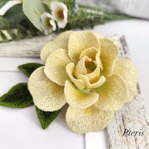 Rose 3D Flower Machine Embroidery Design Set for Hairpins & Brooches ...