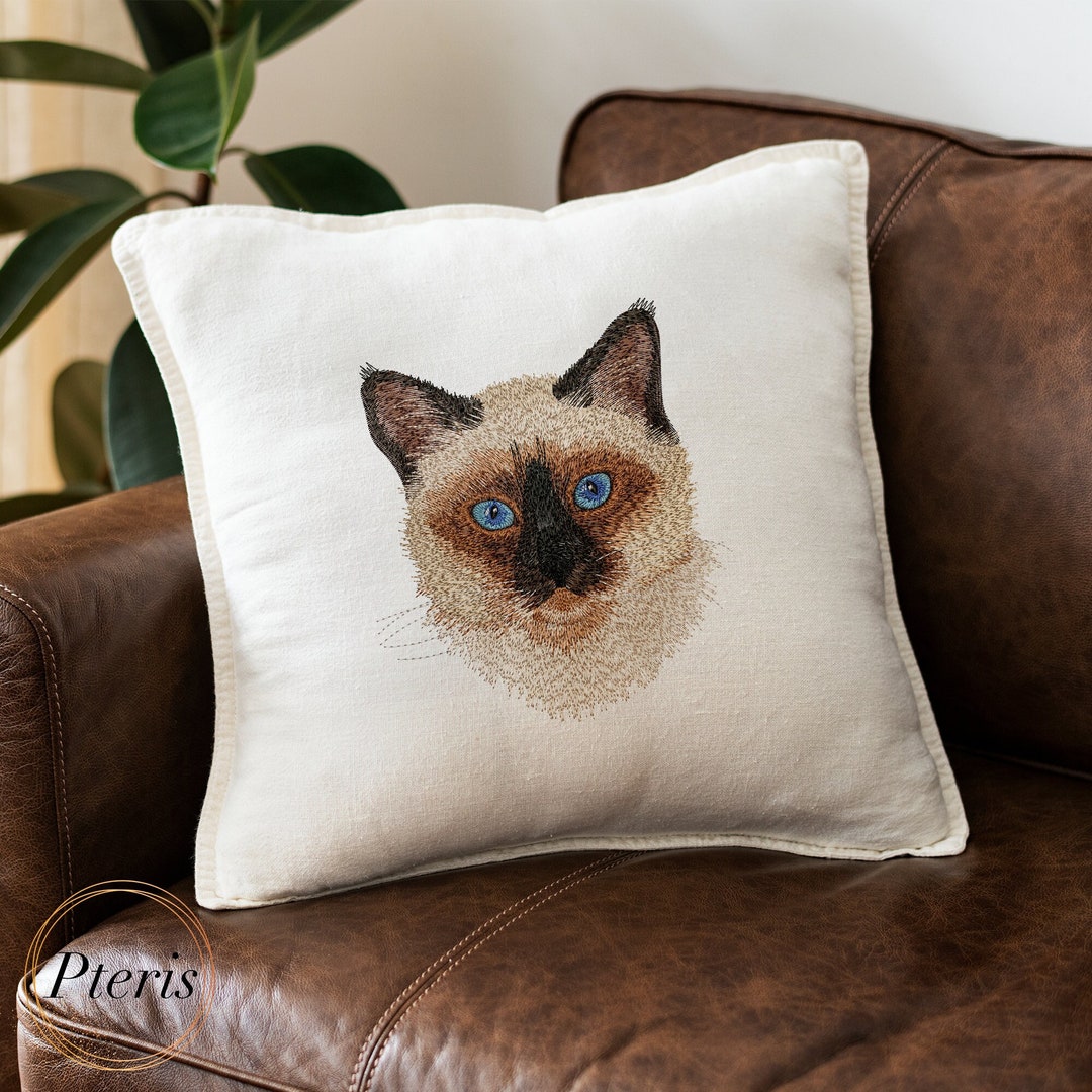 Birman Cat Machine Embroidery Design - 3 Sizes | Cute Feline Embroidery ...