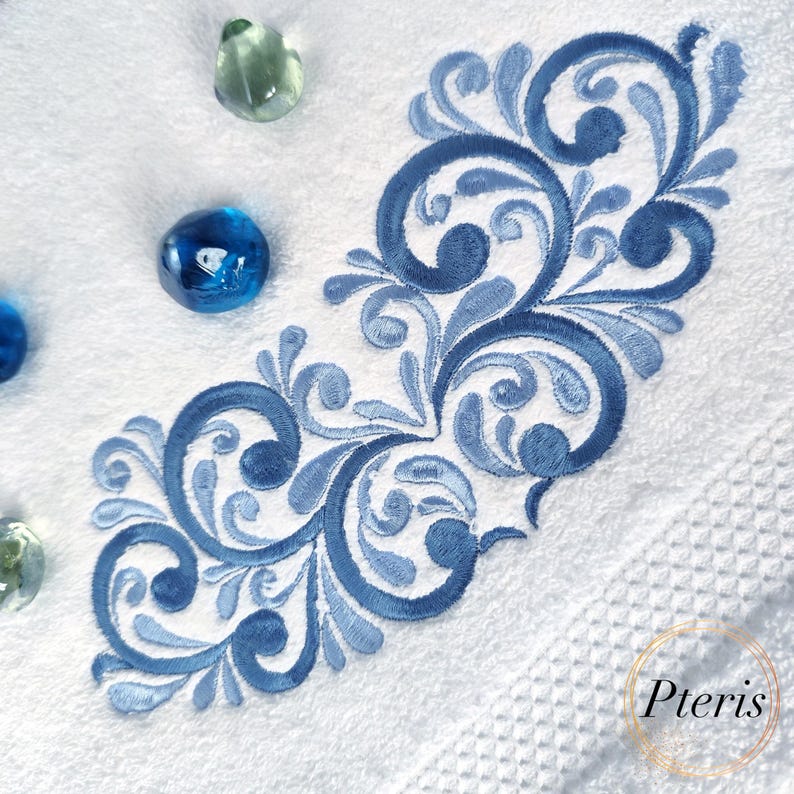 Elegant Swirls Border Machine Embroidery Design - 6 Sizes for Home ...