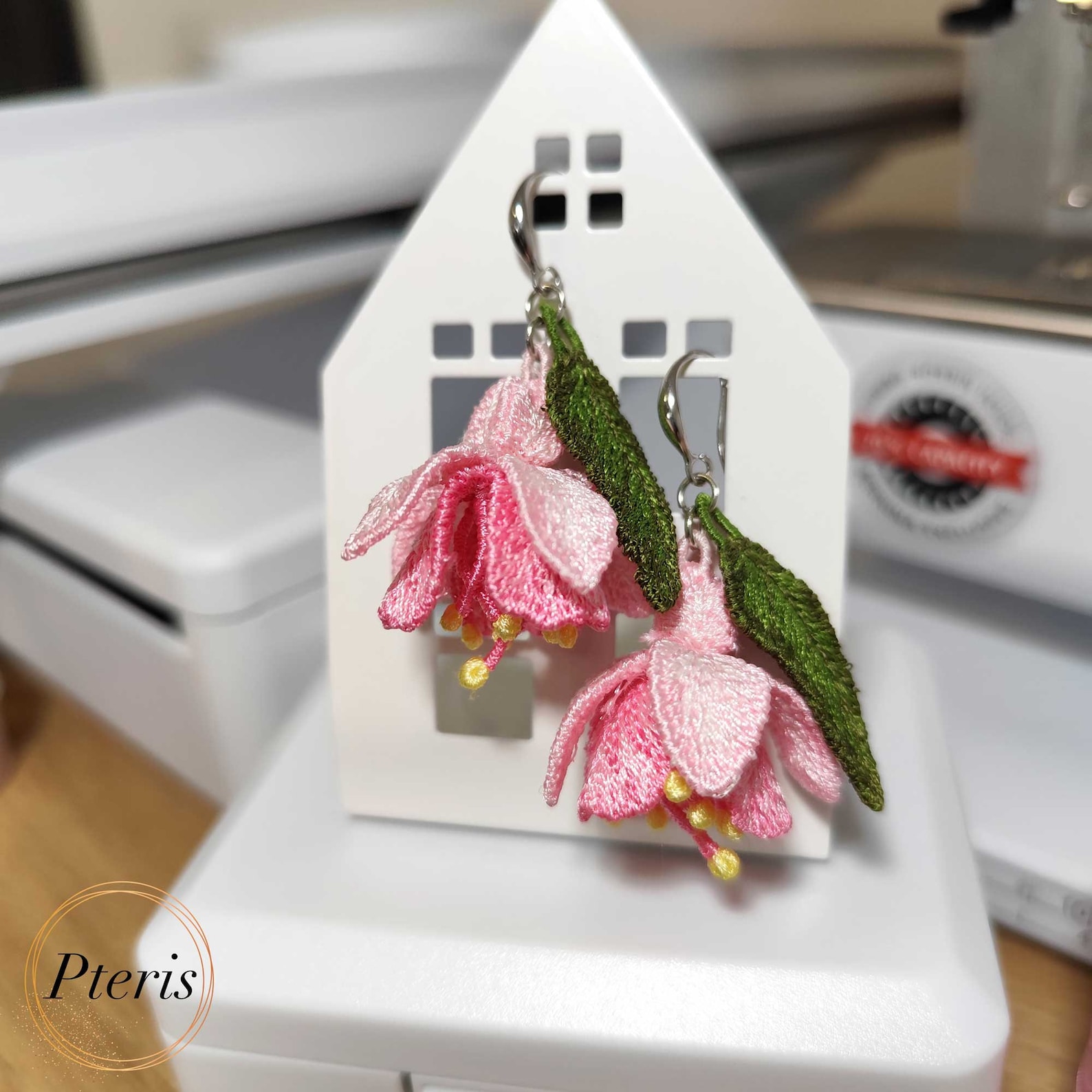 Fuchsia Flower 3D Embroidery Design: Jewelry FSL Motif (4x4 Hoop) - Etsy
