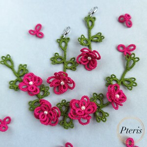 Tatting Roses Machine Embroidery Design Set - Jewelry Earrings ...