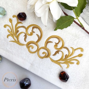 Elegant Border Machine Embroidery Design for Terry Towel - 5 Sizes - Etsy