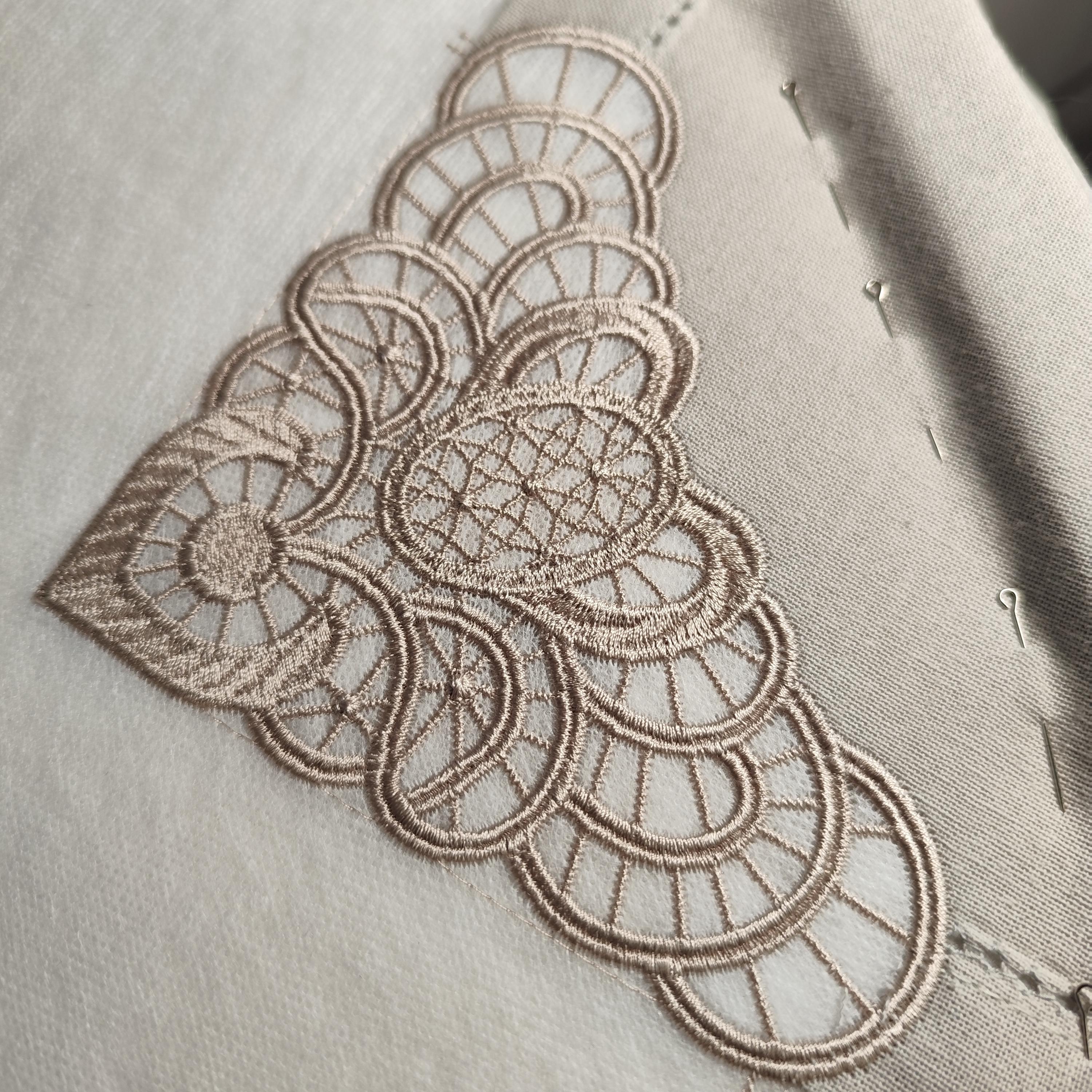 Lace Napkin Corner: Elegant FSL Machine Embroidery Design (5x7 Hoop) - Etsy
