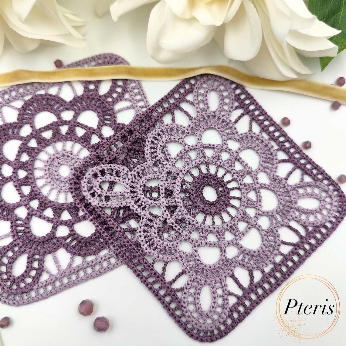 Square Element Crochet Style Machine Embroidery Design 4x4 Hoops | FSL ...