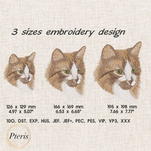 Cat Artistic Machine Embroidery Design Digital File For Home And