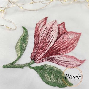 Magnolia Flower Machine Embroidery Design - Floral Pattern for 4x4 and ...