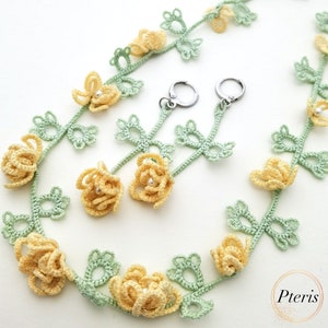 Tatting Roses Machine Embroidery Design Set - Jewelry Earrings ...